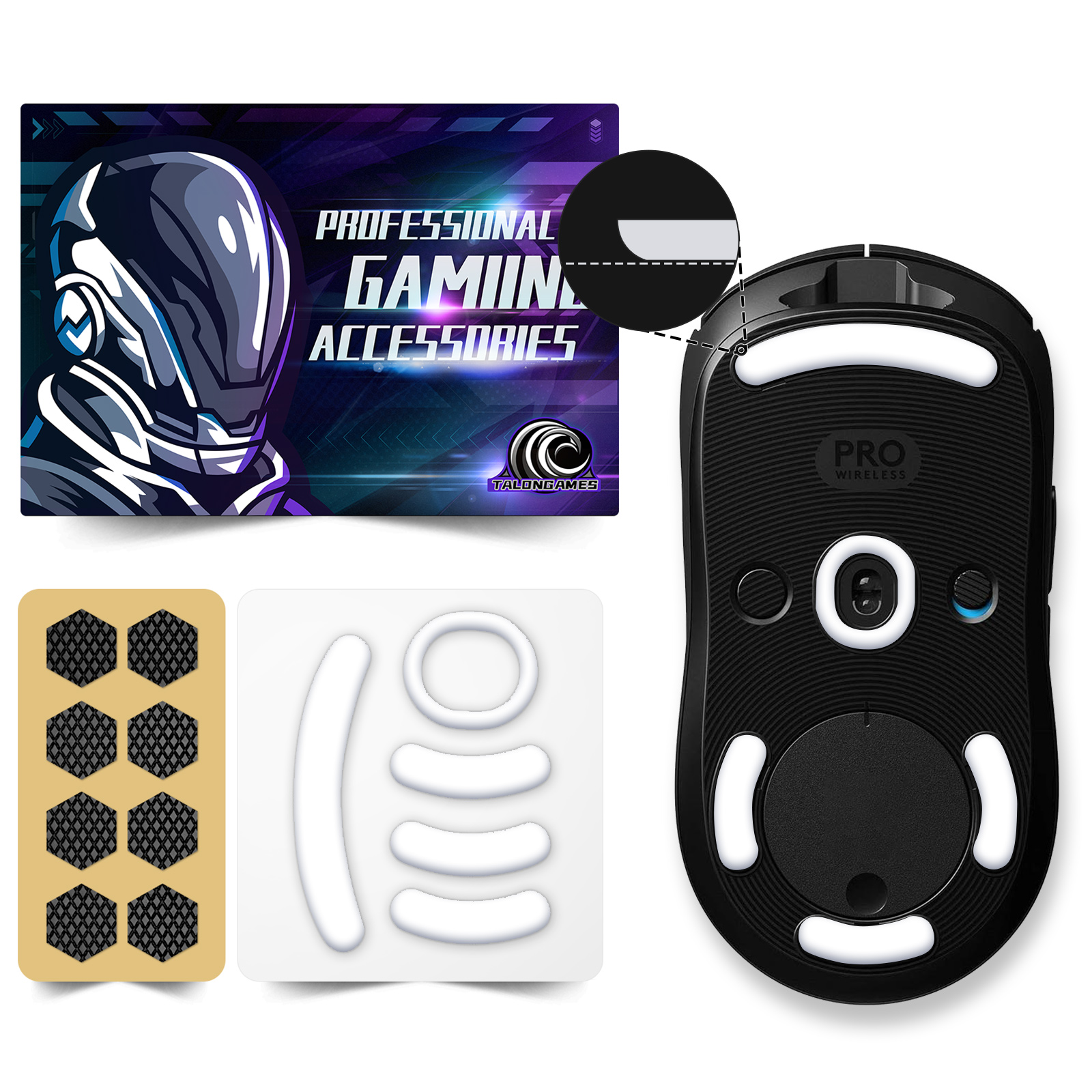 Falcon Version Rounded Curved Edges Mouse Skates Compatible with ...