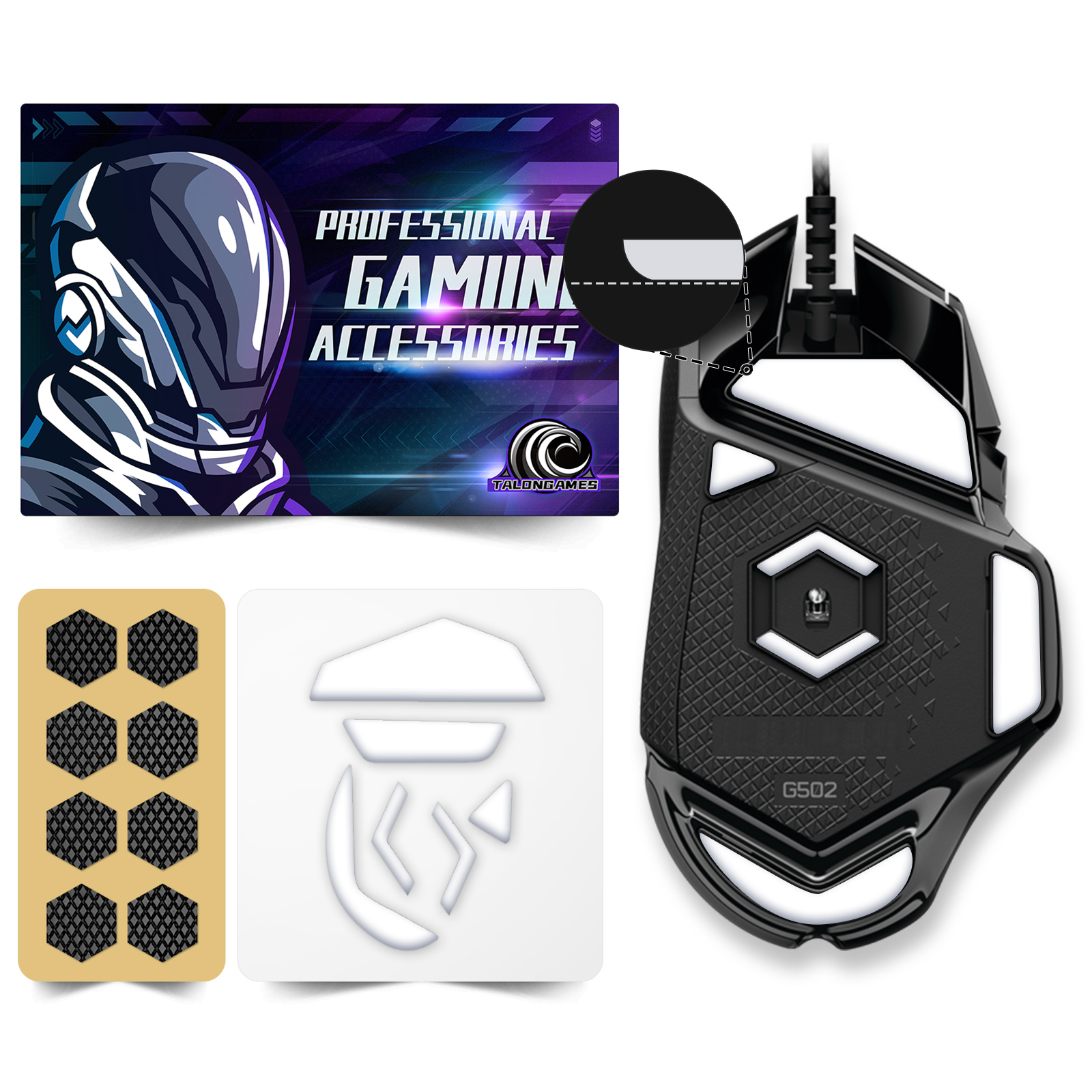 Falcon Version Rounded Curved Edges Mouse Skates Compatible with ...