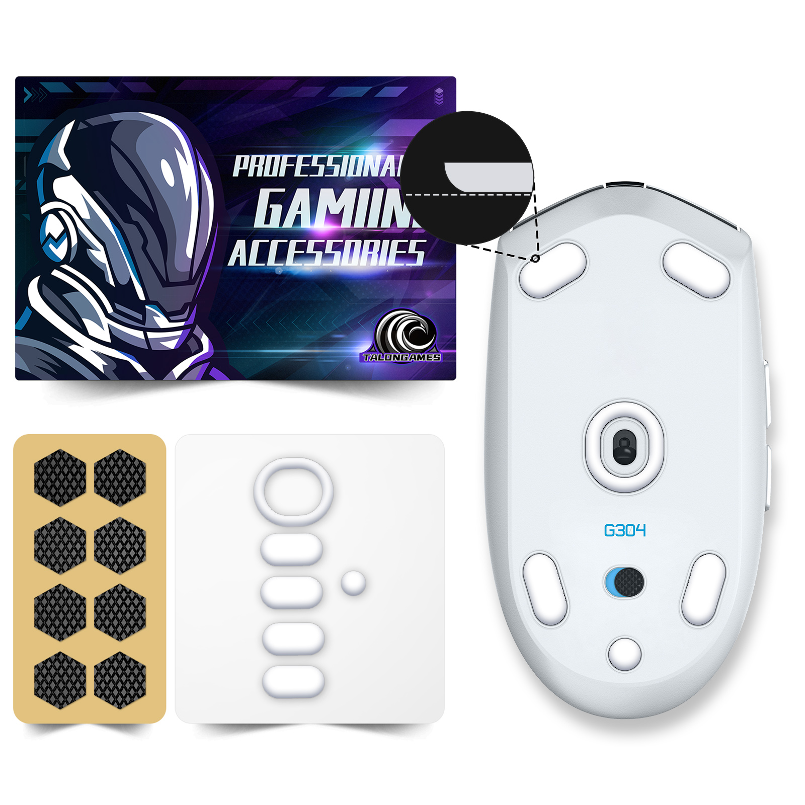 Falcon Version Rounded Curved Edges Mouse Skates Compatible with ...